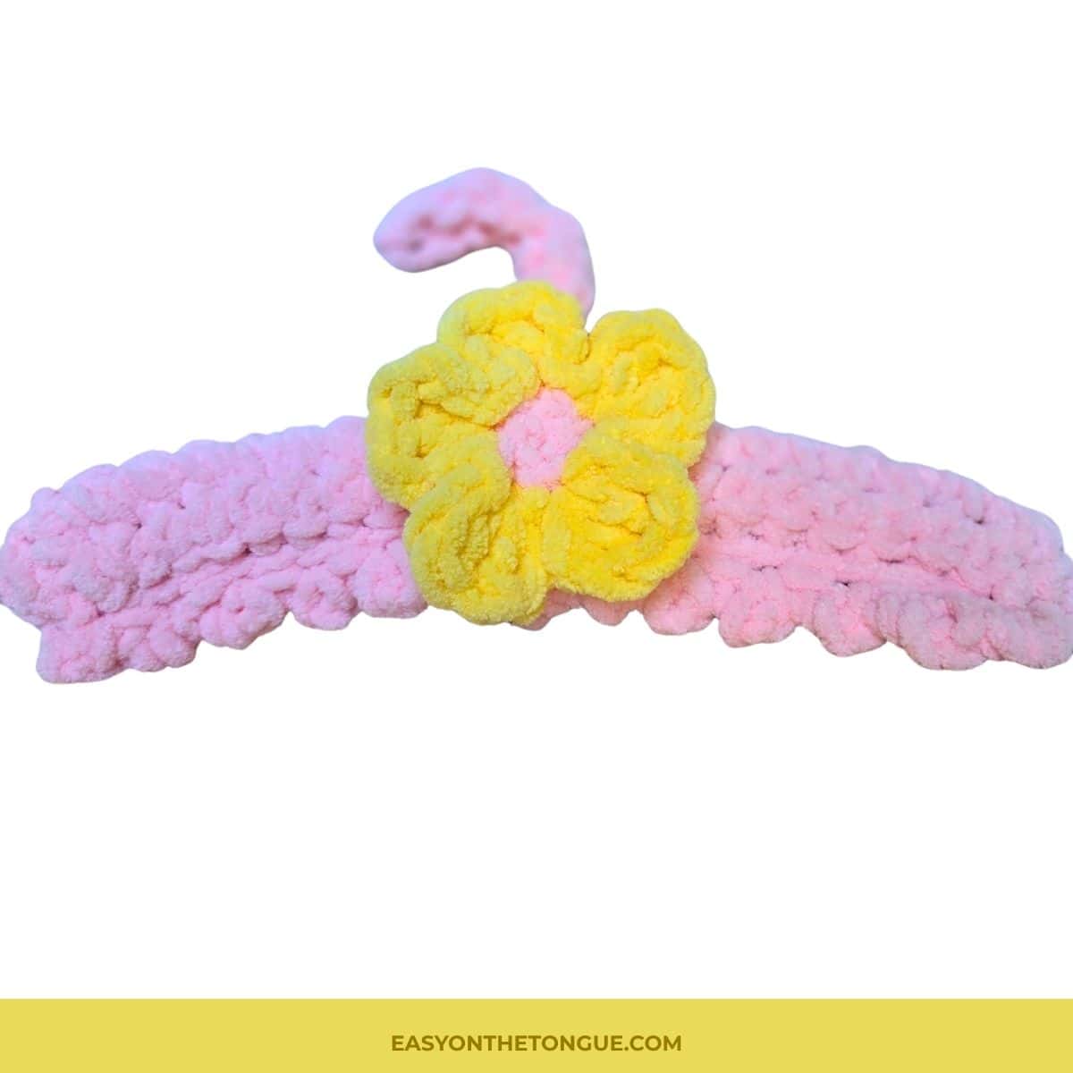 Baby Shower Gift Idea: Crochet Hanger Cover with Velvet Yarn (Free Pattern)